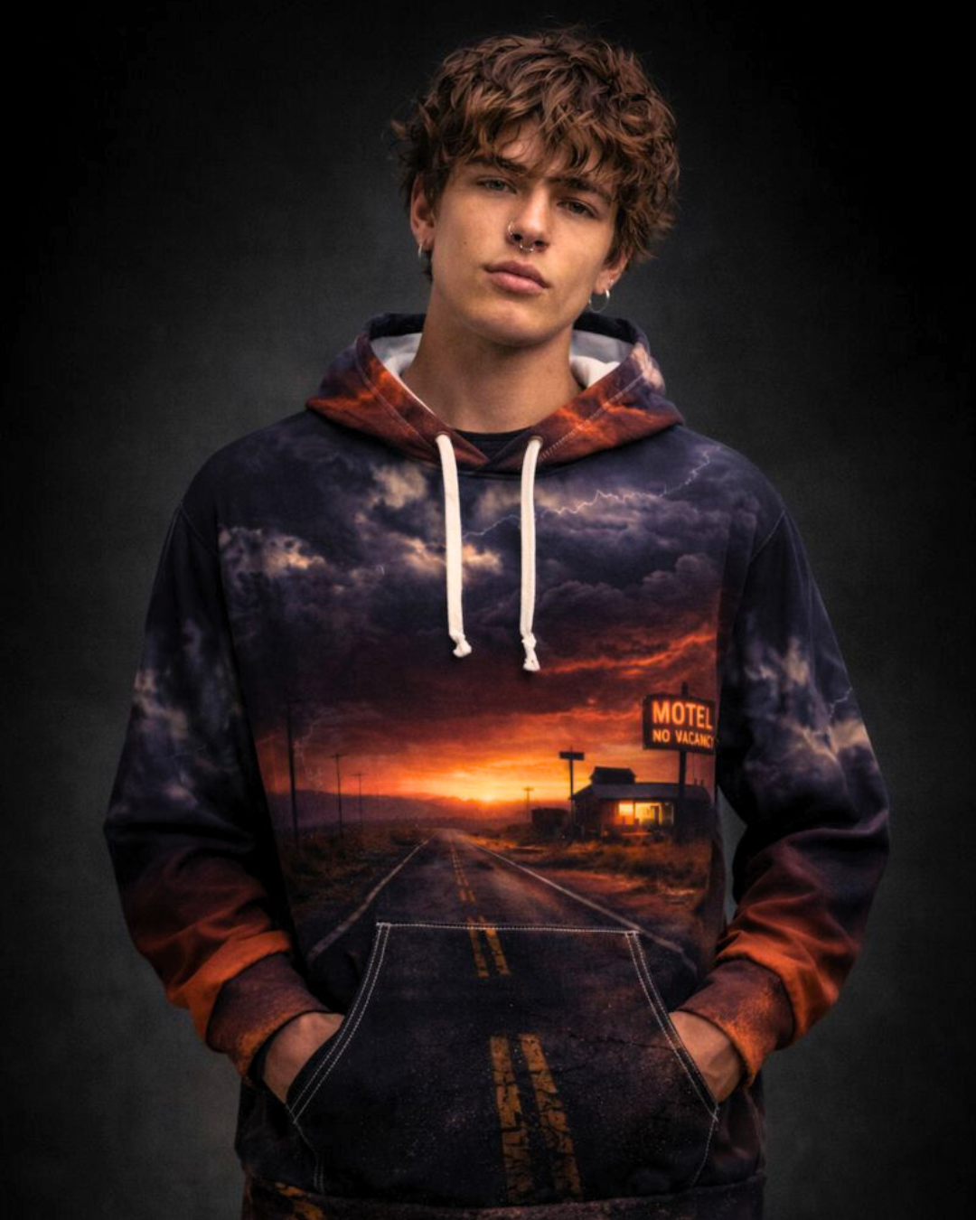 Still Here - AOP Unisex Pullover Hoodie – Invaluable Minutia