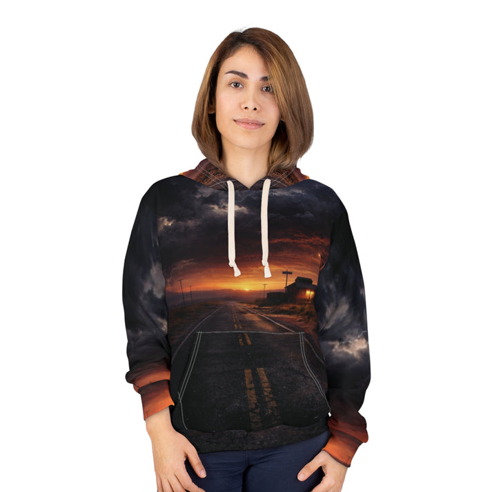 Still Here - AOP Unisex Pullover Hoodie – Invaluable Minutia