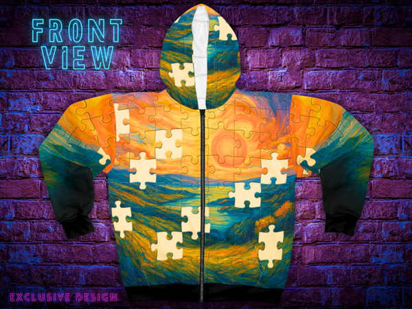 Missing Pieces – AOP Zip-Up Puzzle Hoodie | Unisex Statem… – Invaluable ...